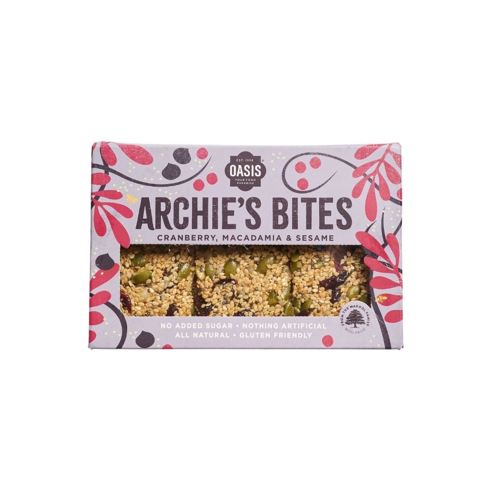 Oasis - Archie's bites, cranberry macadamia sesame 240g - Snacks | Oasis