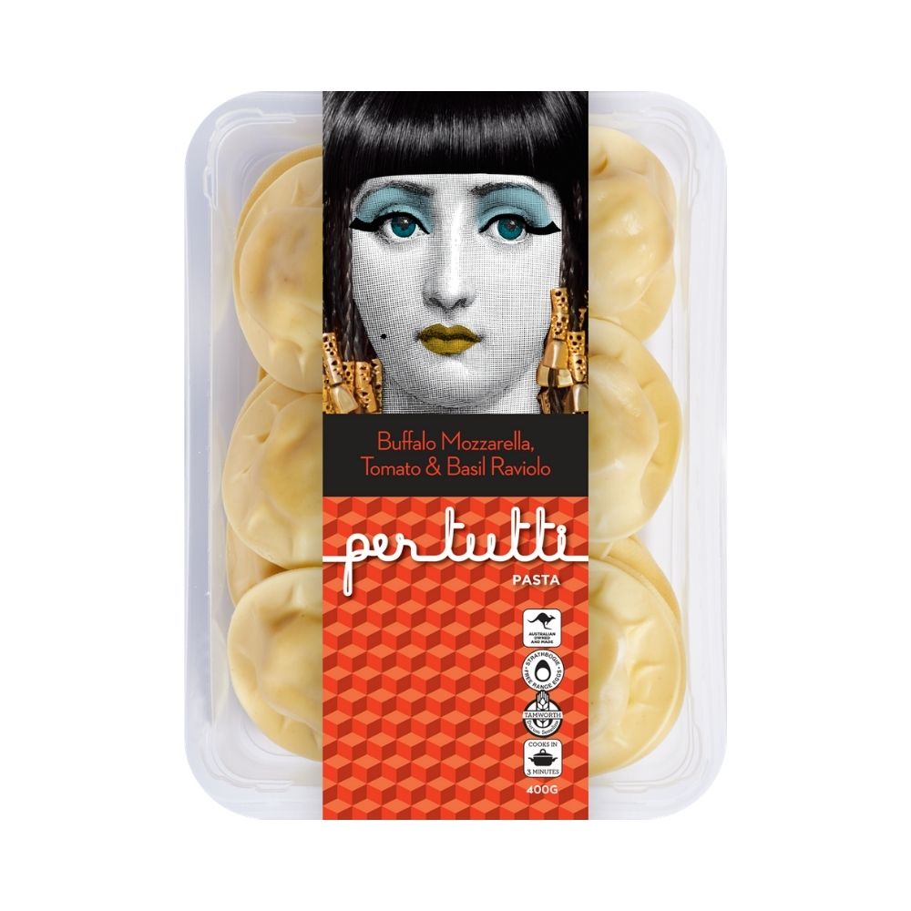 Pertutti - buffalo mozzarella tomato basil raviolo 400g - Groceries | Oasis